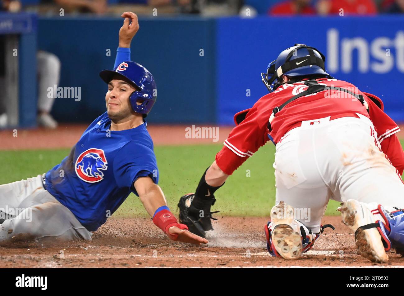 Toronto, Canada, Aug. 29, 2022. Toronto Blue Jays catcher Danny Jansen ...