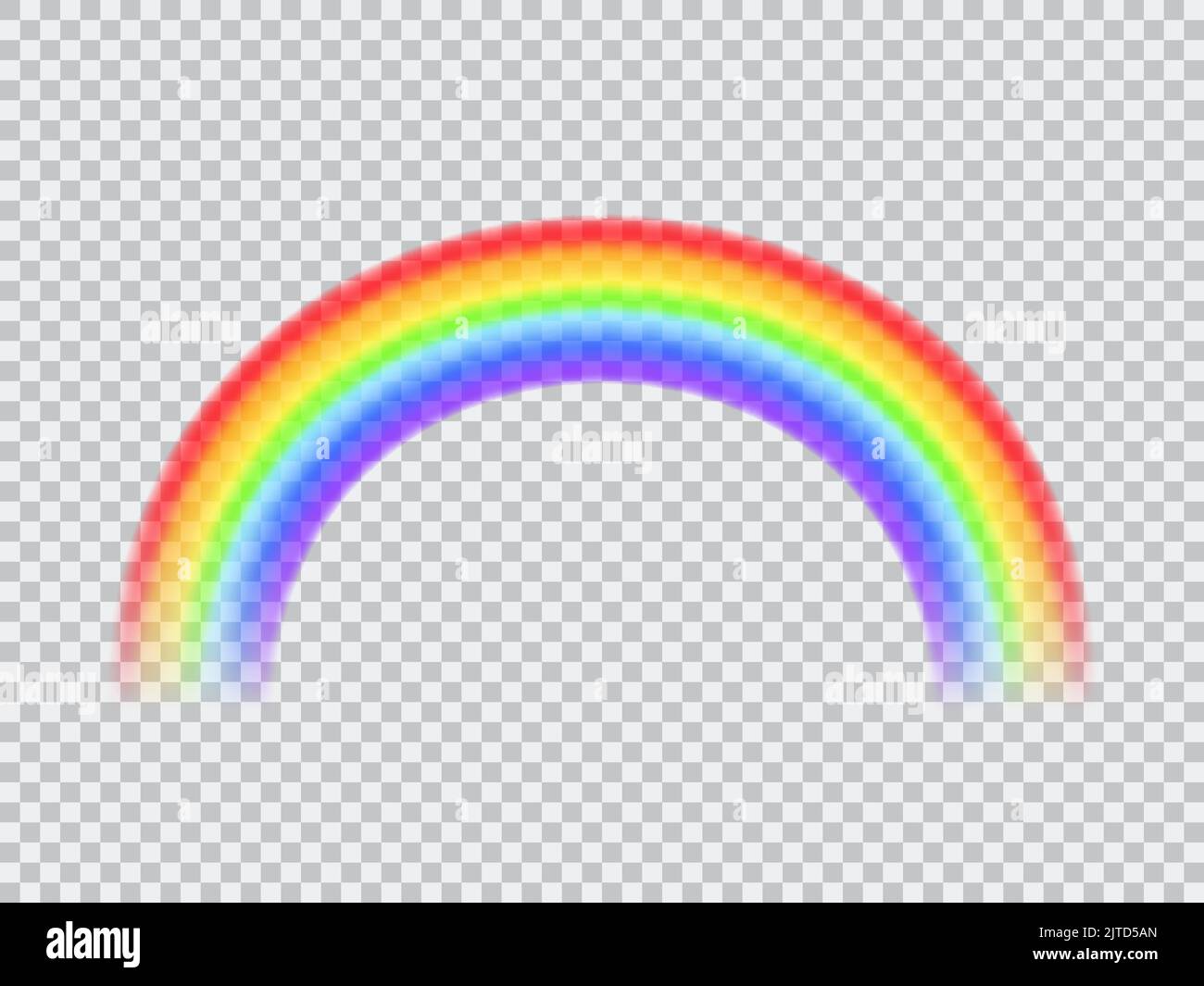 Realistic rainbow arch on transparent background. Isolated vector ...