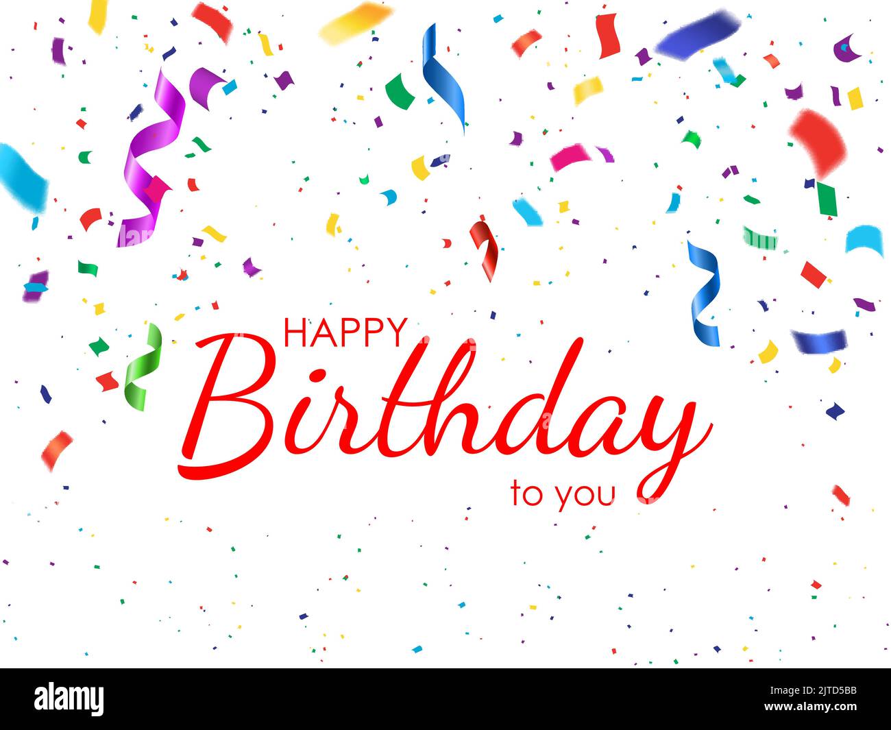 Birthday confetti holiday party. Vector greeting card or poster for ...