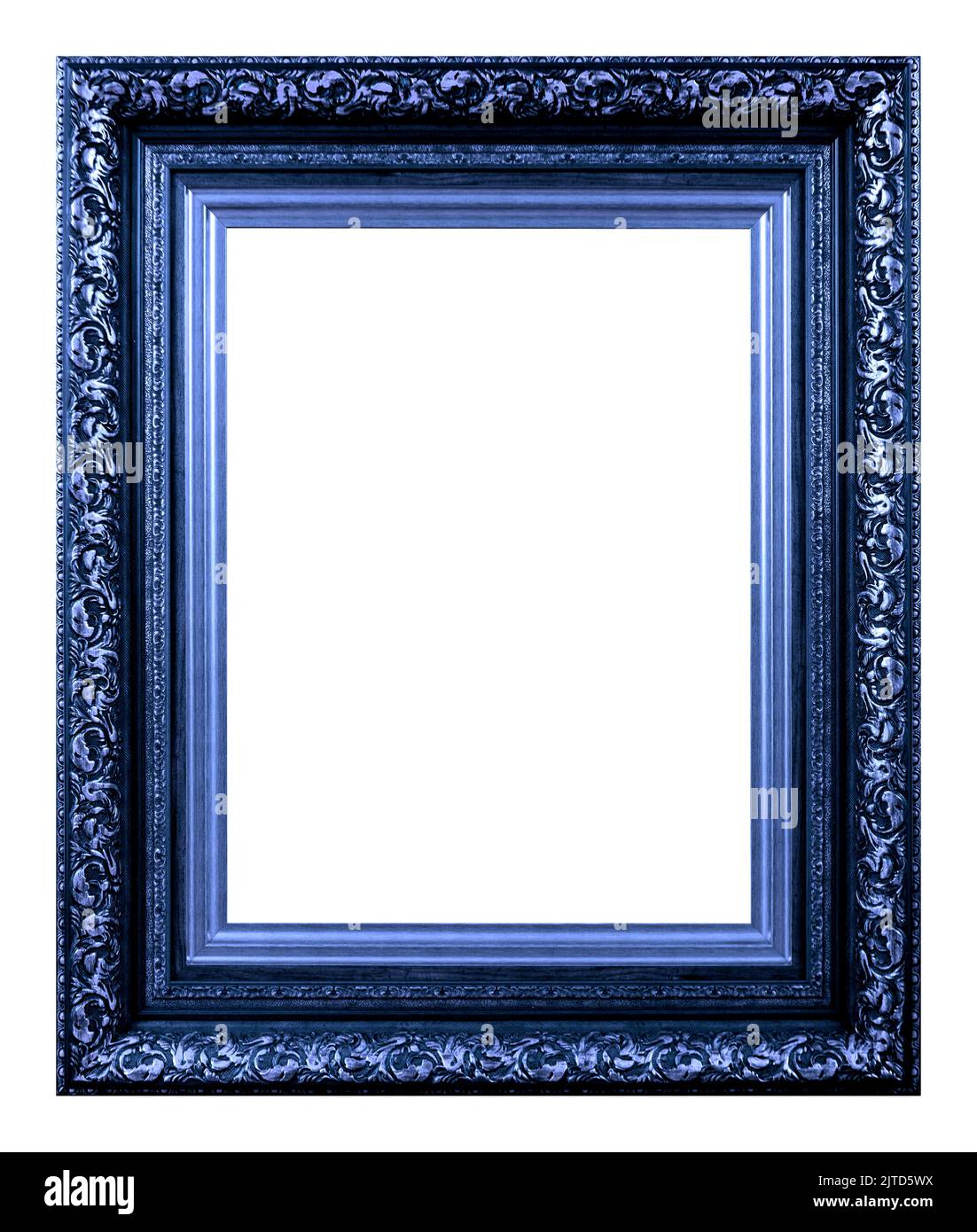 Antique blue frame isolated on the white background Stock Photo - Alamy