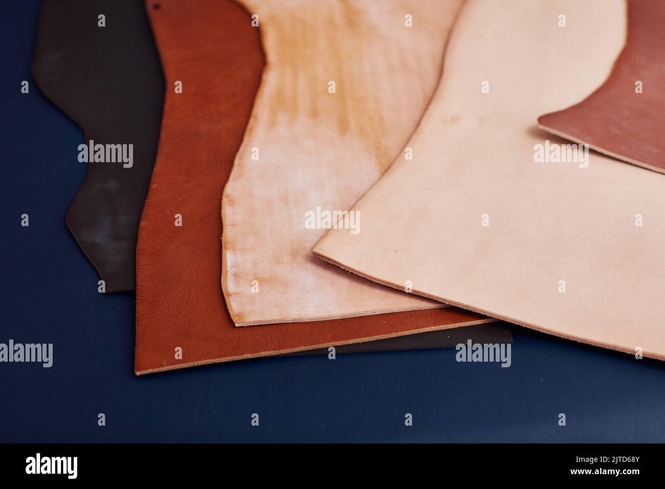 Various pieces leather in workshop hi-res stock photography and images ...