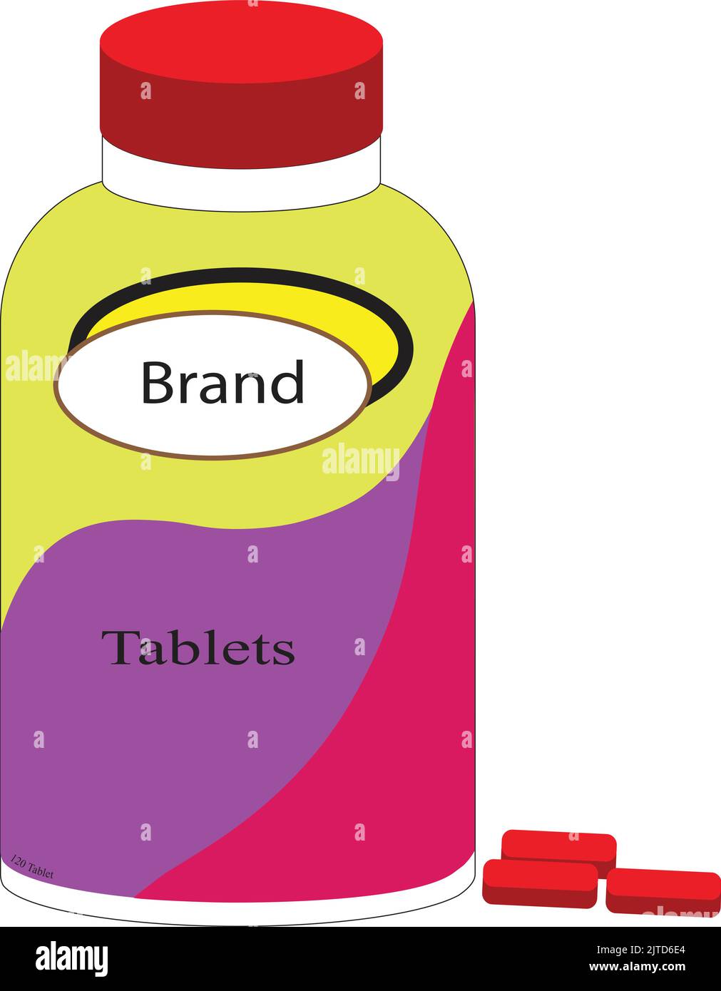 Pills in container tablets Stock Vector Images - Alamy
