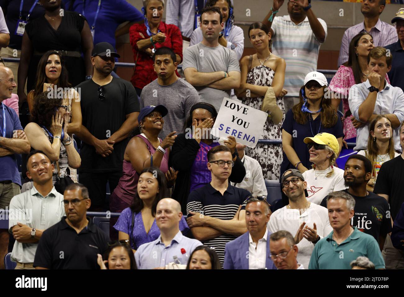 Flushing Meadow, United Stated. 29th Aug, 2022. A woman gets emotional ...