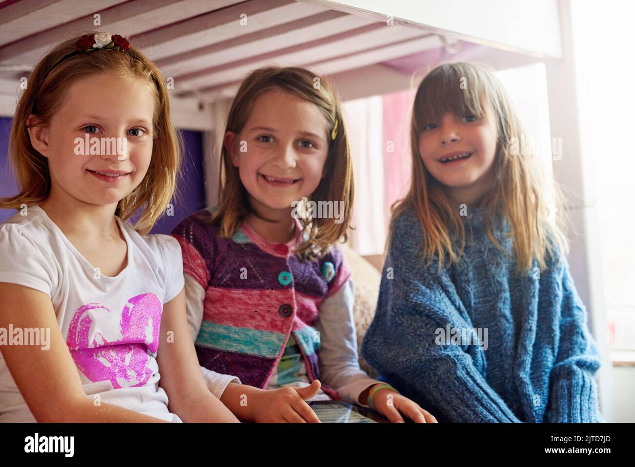 We look forward to our weekend playdates. Portrait of a group of little ...