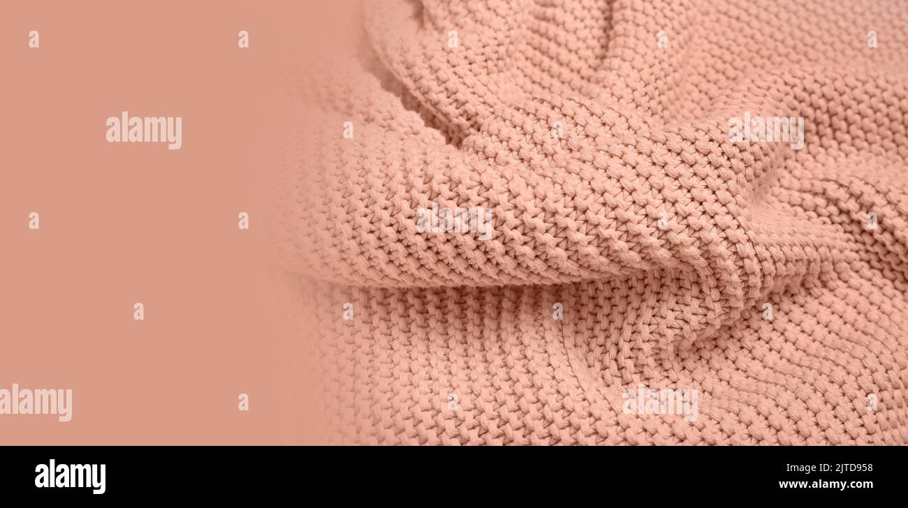 Texture of knitted fabric as background. Banner for design Stock Photo ...
