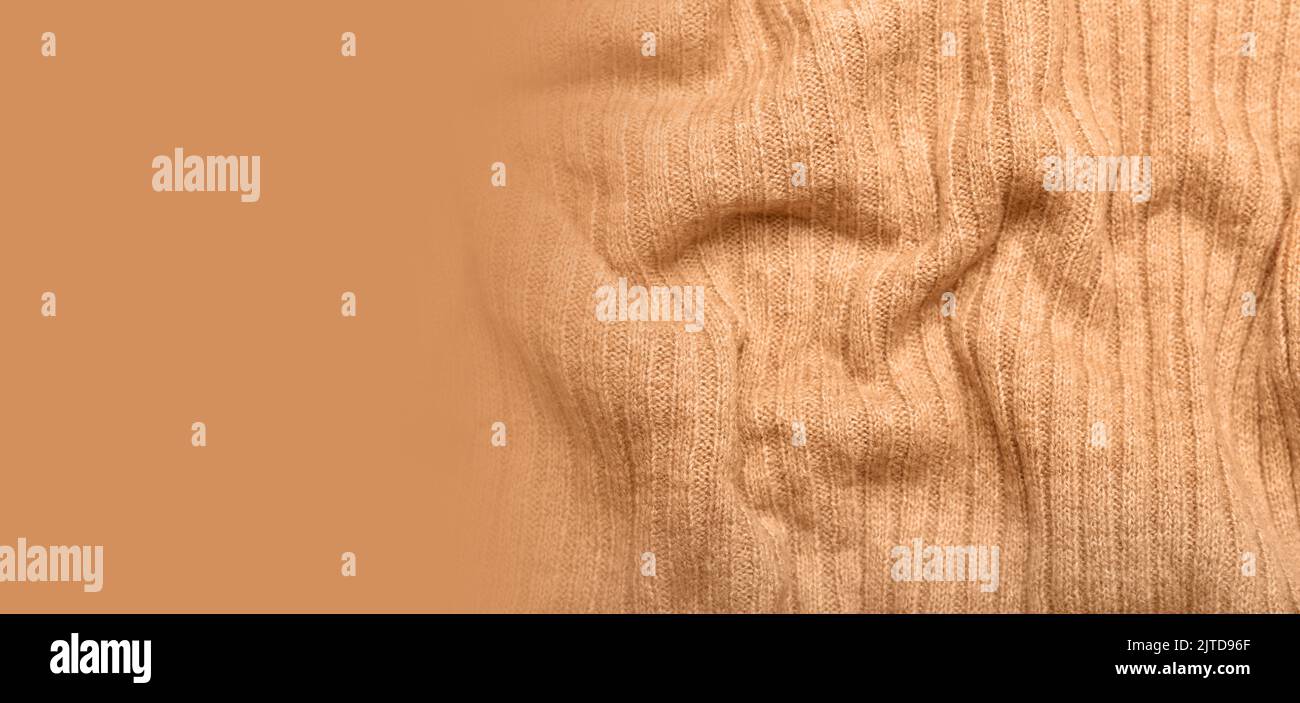 Texture of knitted fabric as background. Banner for design Stock Photo ...