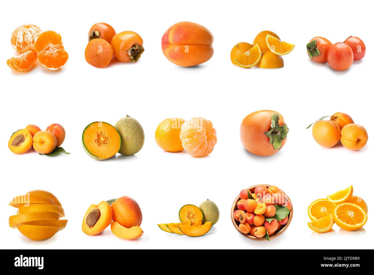 Set of different tasty fruits isolated on white Stock Photo - Alamy