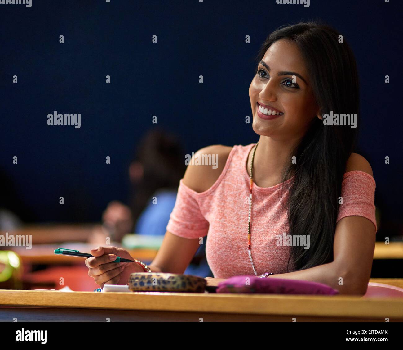 Positive woman making notes in hi-res stock photography and images - Alamy