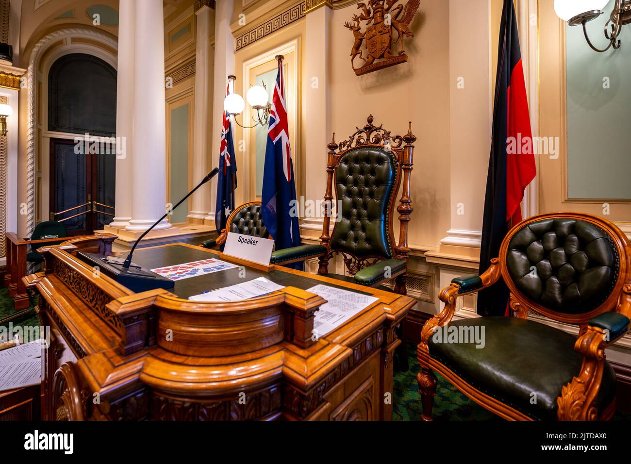 Brisbane, Queensland, Australia - Speaker's seat at the parliament ... Brisbane, Queensland, Australia - Speaker's seat at the parliament ...