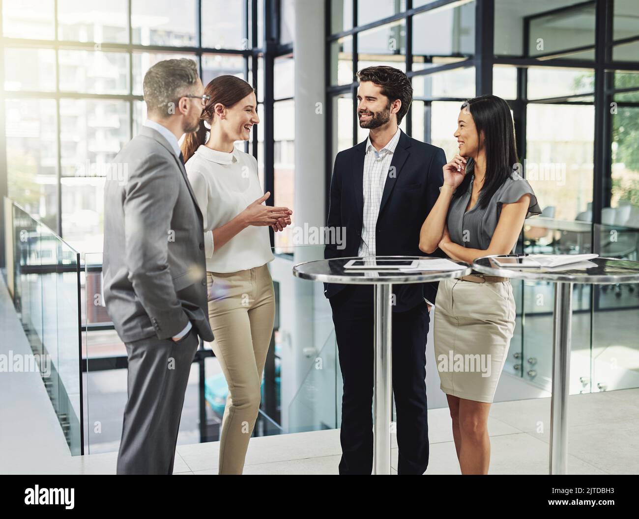 Theyre a team of over achievers. a group of colleagues discussing ... Theyre a team of over achievers. a group of colleagues discussing ...