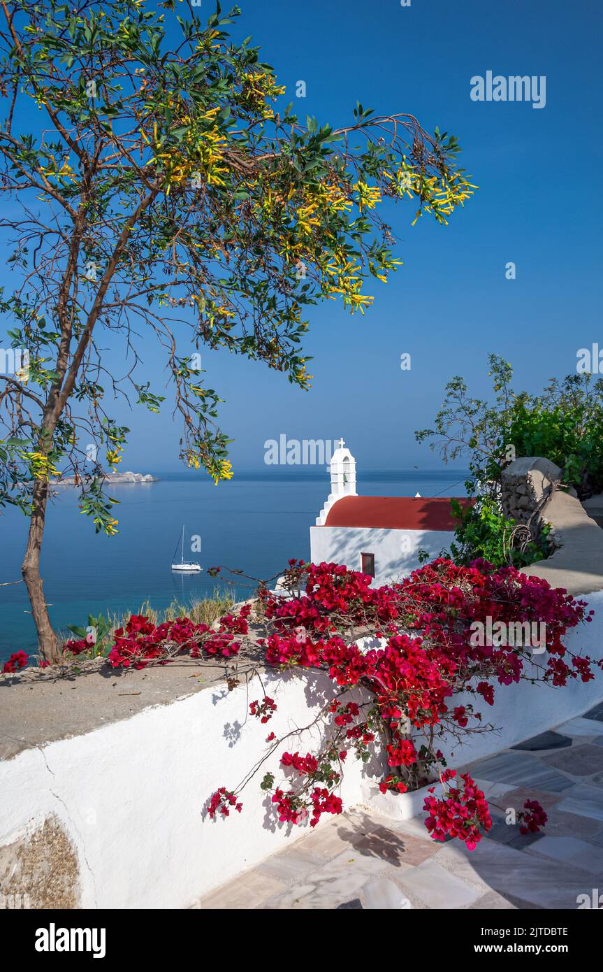 Churches and chapels in Hora or Mykonos town on the Greek Island of ...