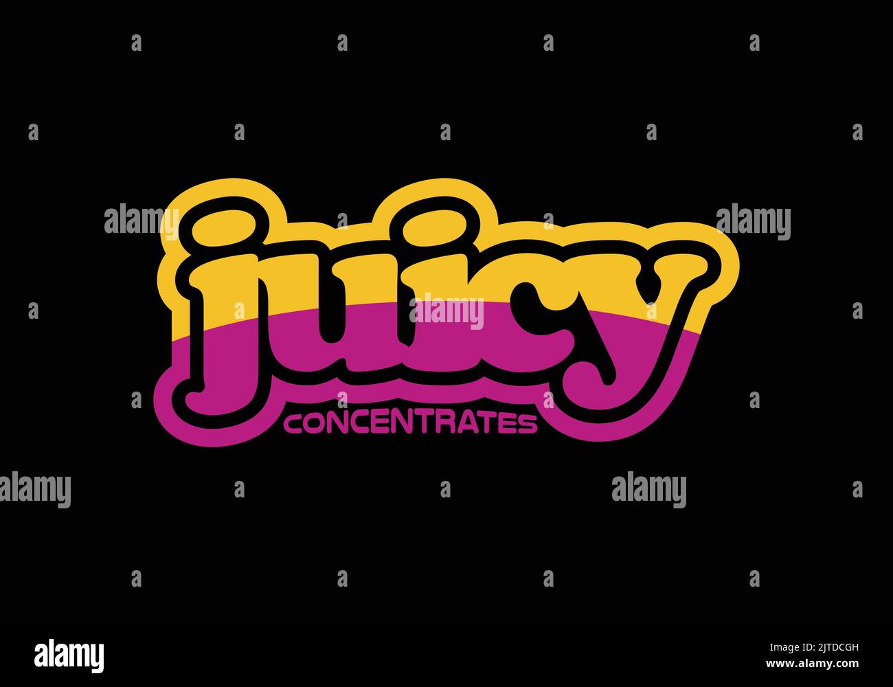 Juicy Concentrates Logo Design Template JUICY Emblem Logo Stock Vector ...