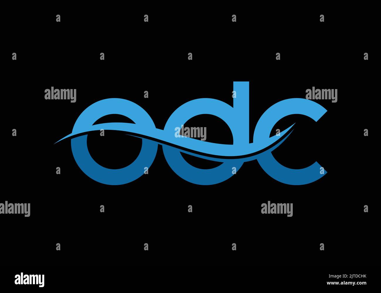 ODC Ocean Wave Initial Monogram Letter odc wave Logo Design Vector ...