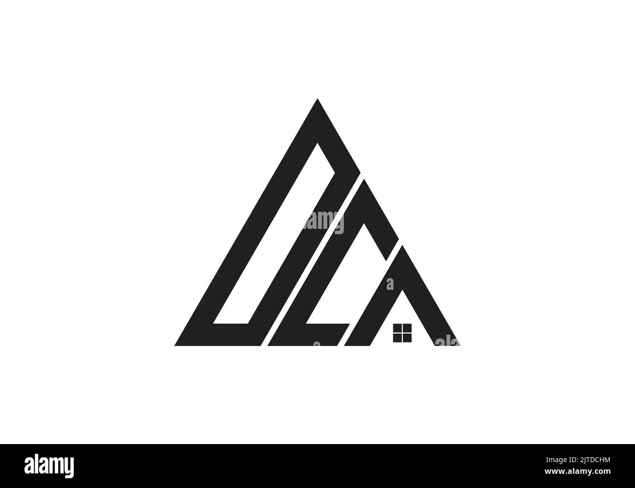 Real estate house monogram logo hi-res stock photography and images - Alamy