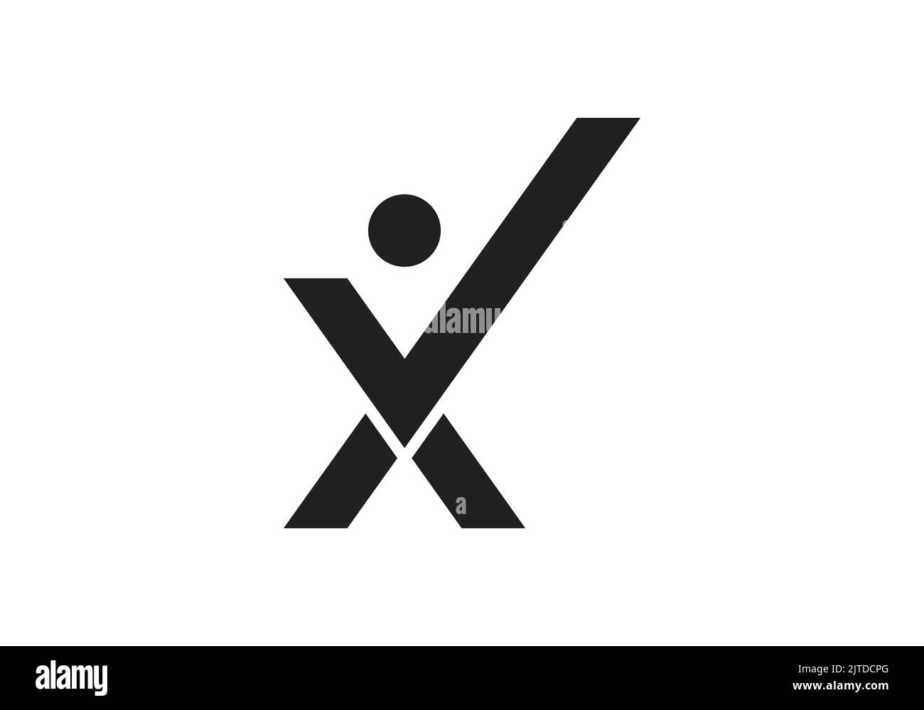 X Shaped Human Icon for Multiuse Initial Monogram Letter X Logo Design ...