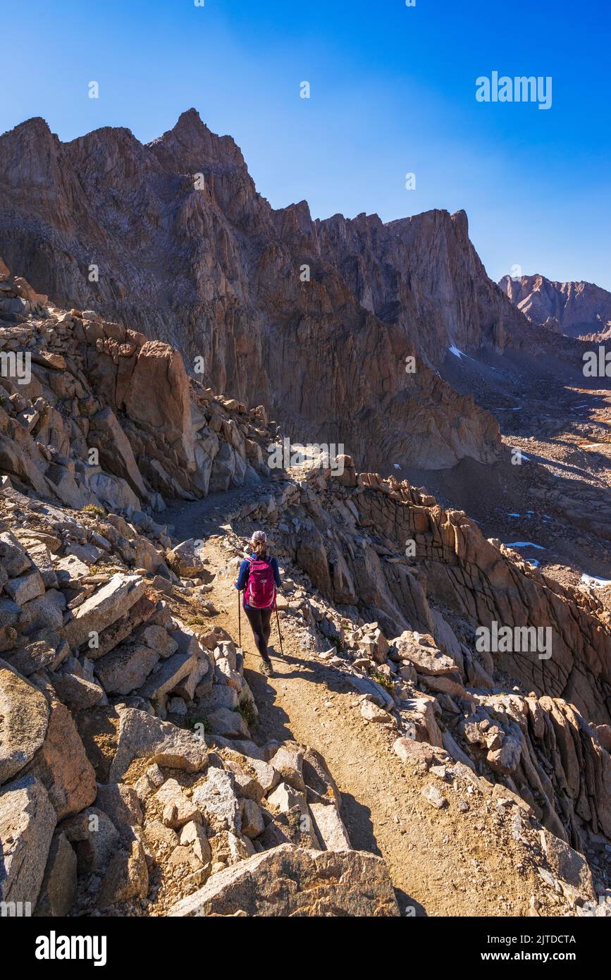 Female mount whitney hiker hi-res stock photography and images - Alamy