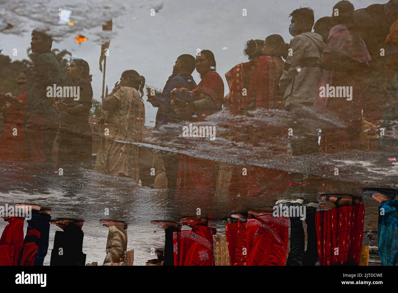 Bhaktapur, Bagmati, Nepal. 30th Aug, 2022. The reflection of Hindu ...