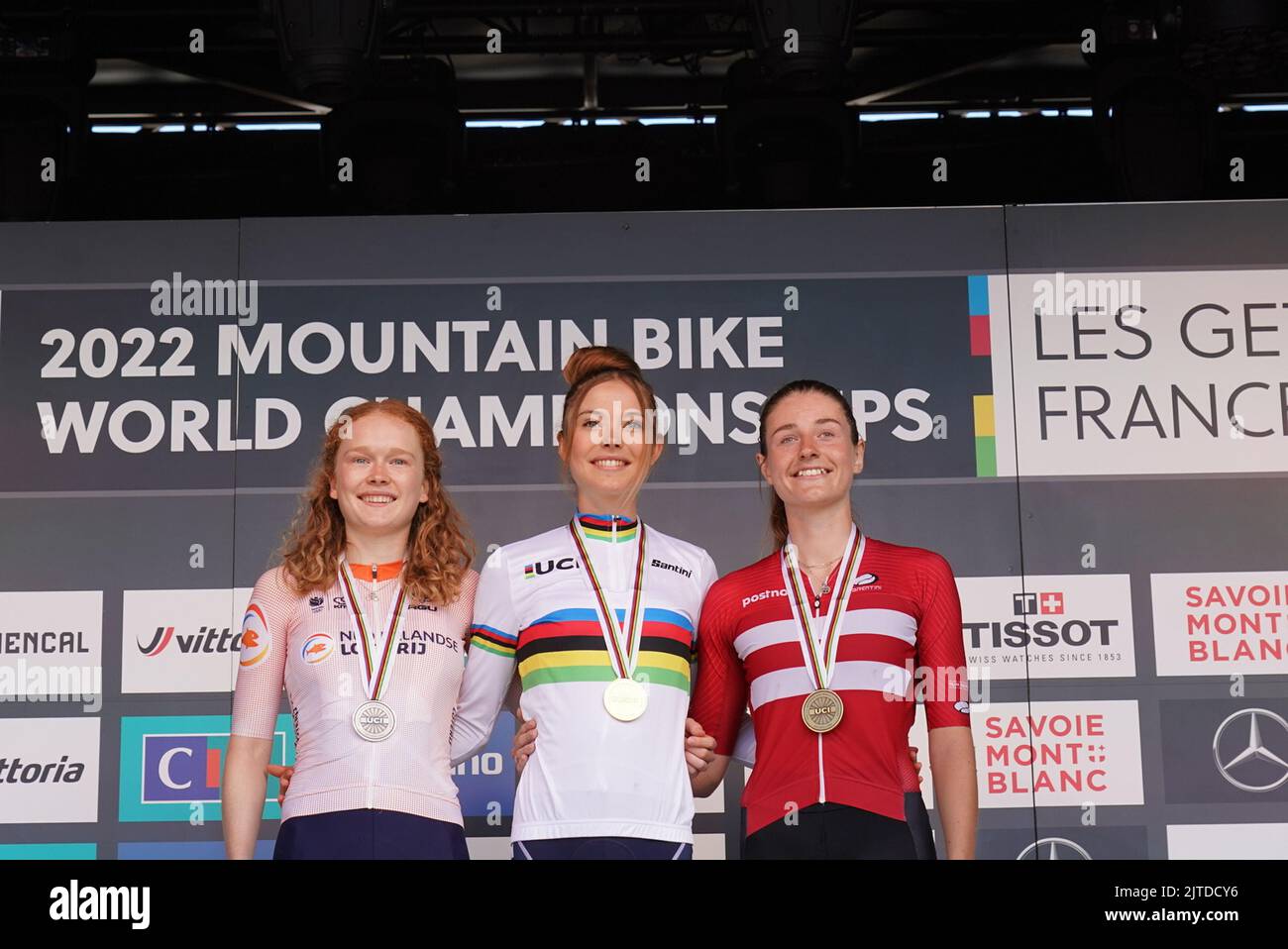 France, 28/08/2022, BURQUIER Line,PIETERSE Puck,PEDERSEN Sofie winner ...