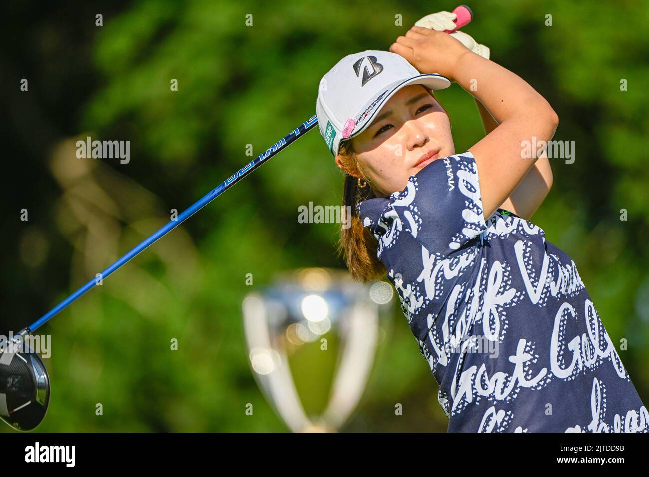 OTTAWA, ON - AUGUST 28: Ayaka Furue (JPN) watches her tee shot on 1 during Rd4 of the 2022 CP ...