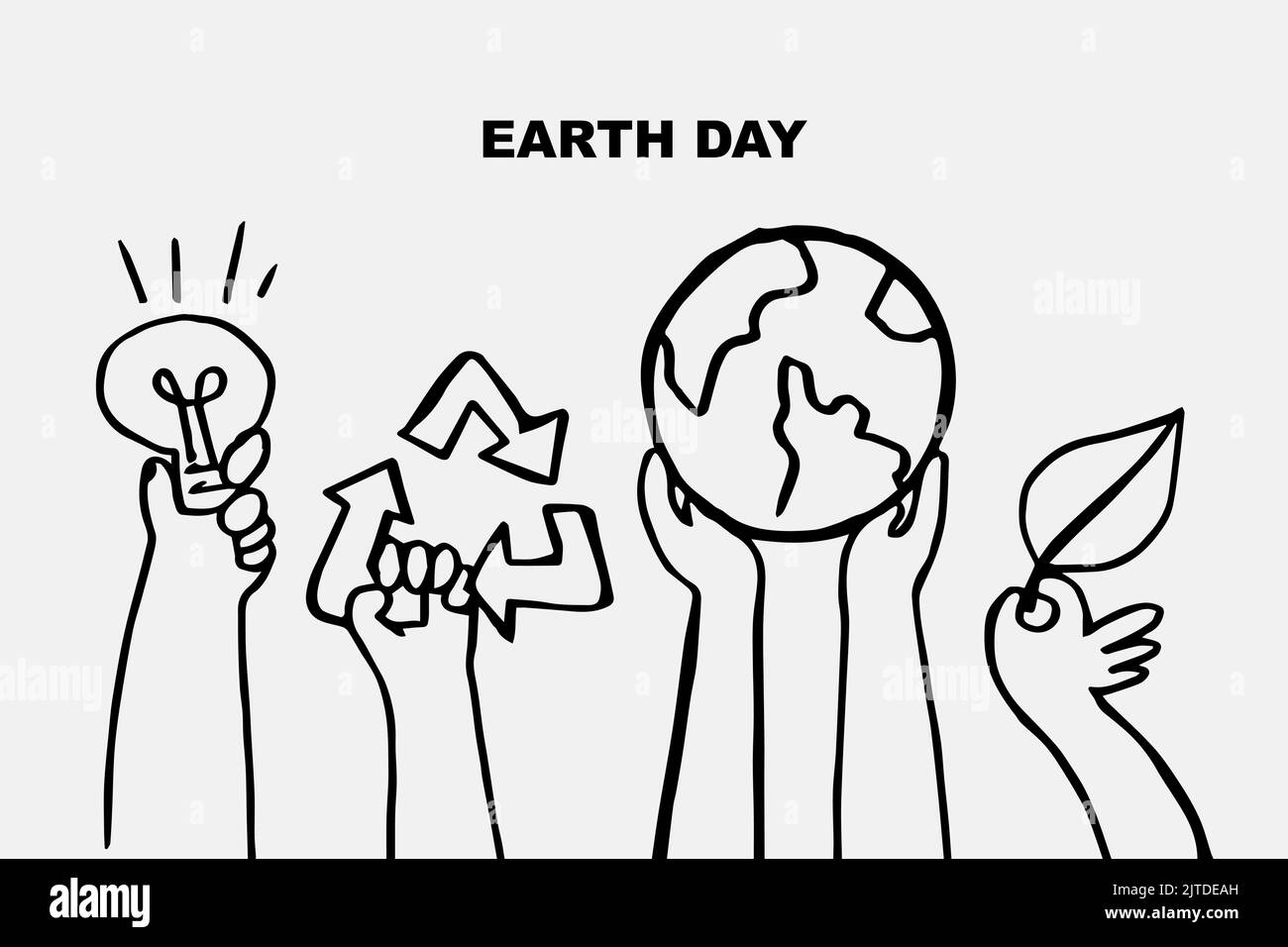 Renewable energy illustration eco Black and White Stock Photos & Images ...