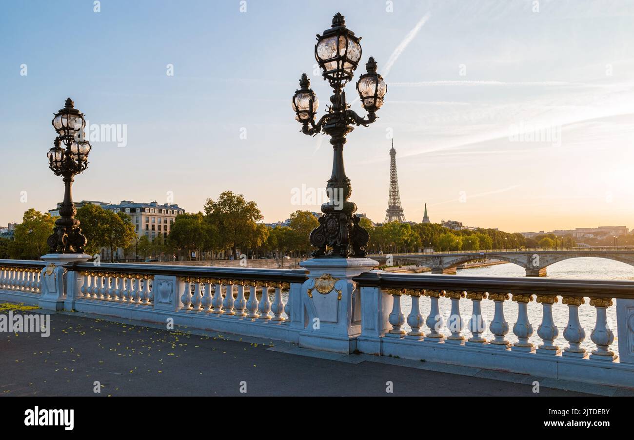 Alexander bridge Paris, view of the famous landmark Alexander III ...