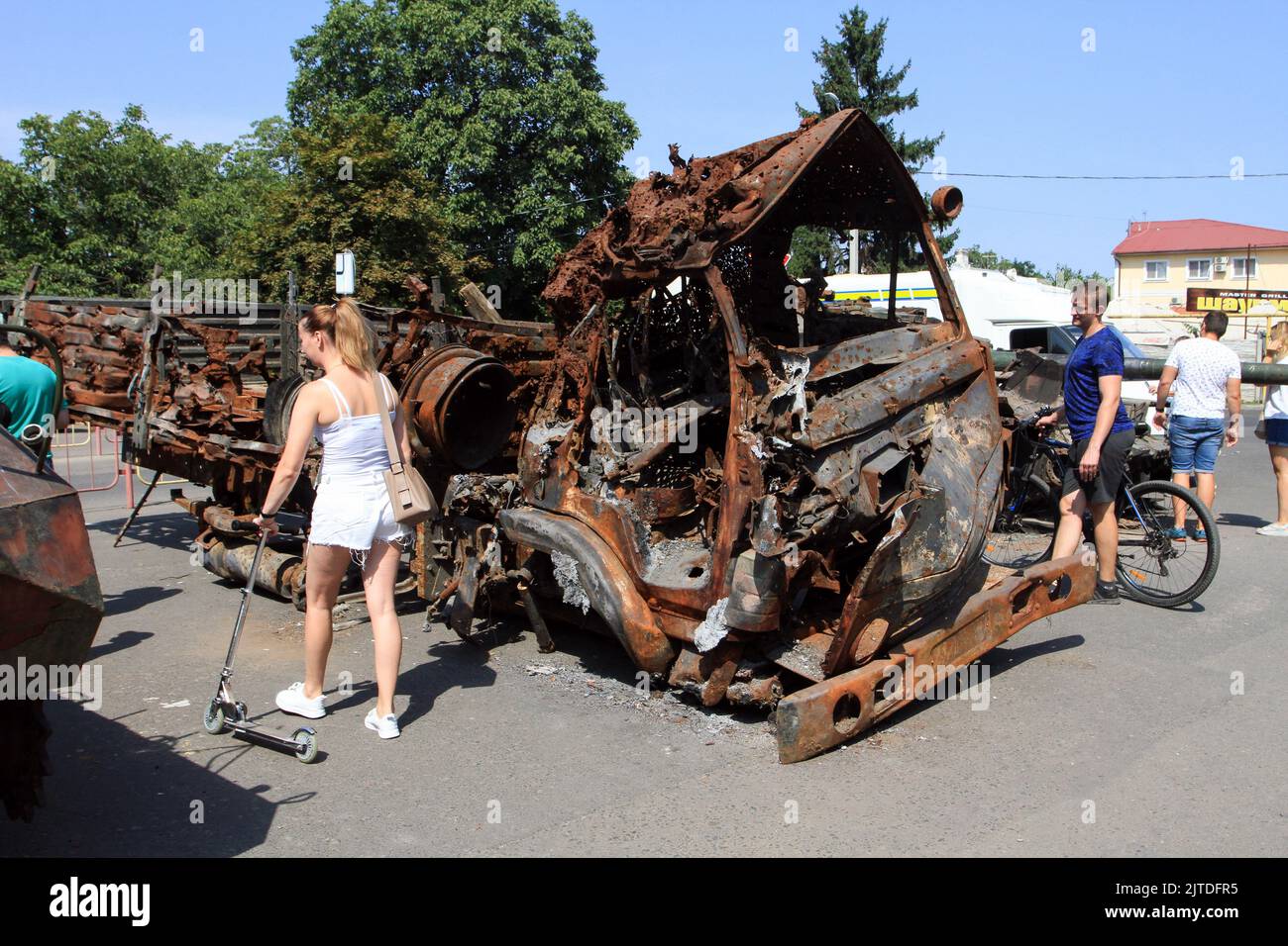Odessa, Ukraine. 27th Aug, 2022. People are seen walking near the ...