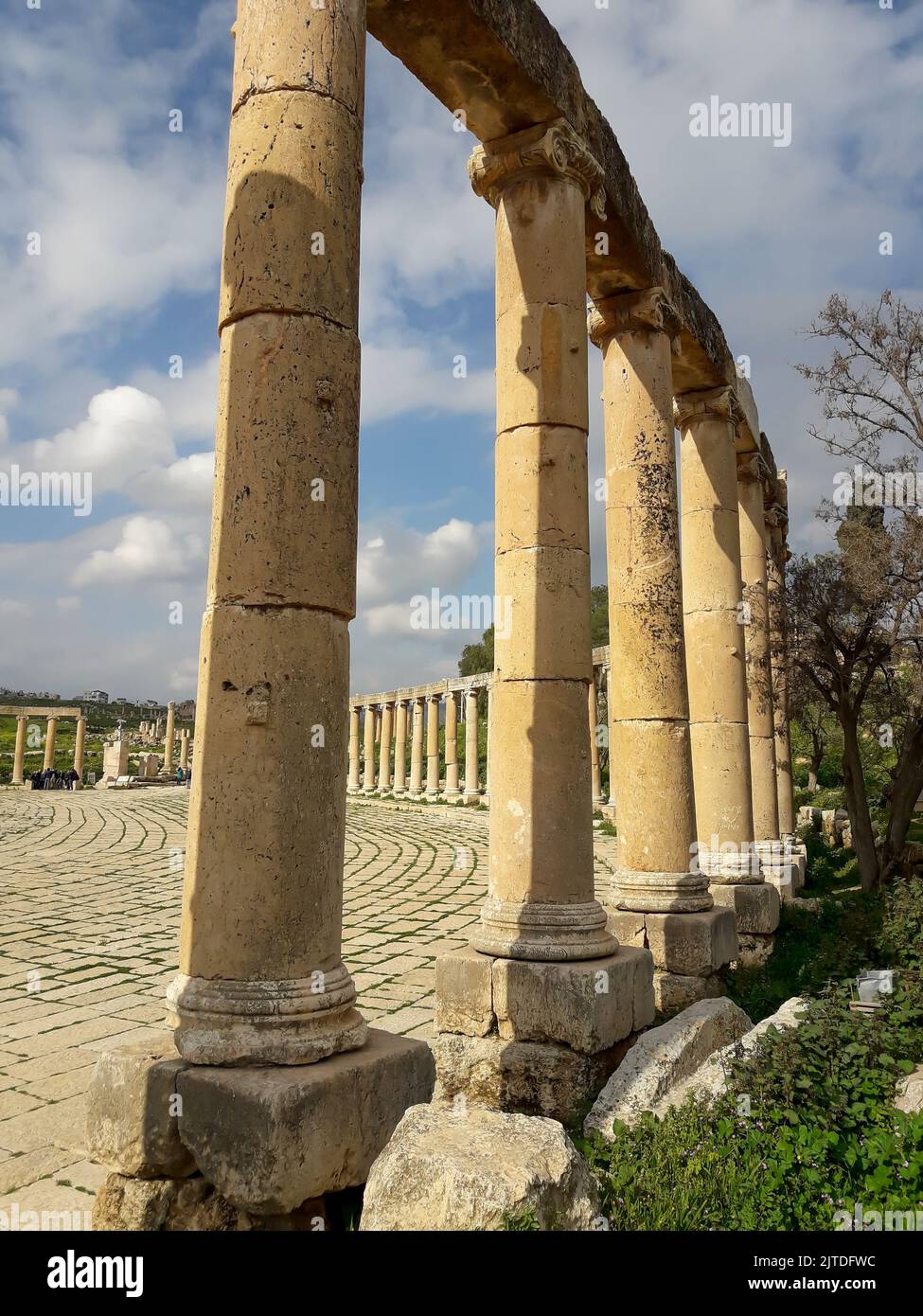 Ancient Roman Forum Ruins of Jordan Stock Photo - Alamy