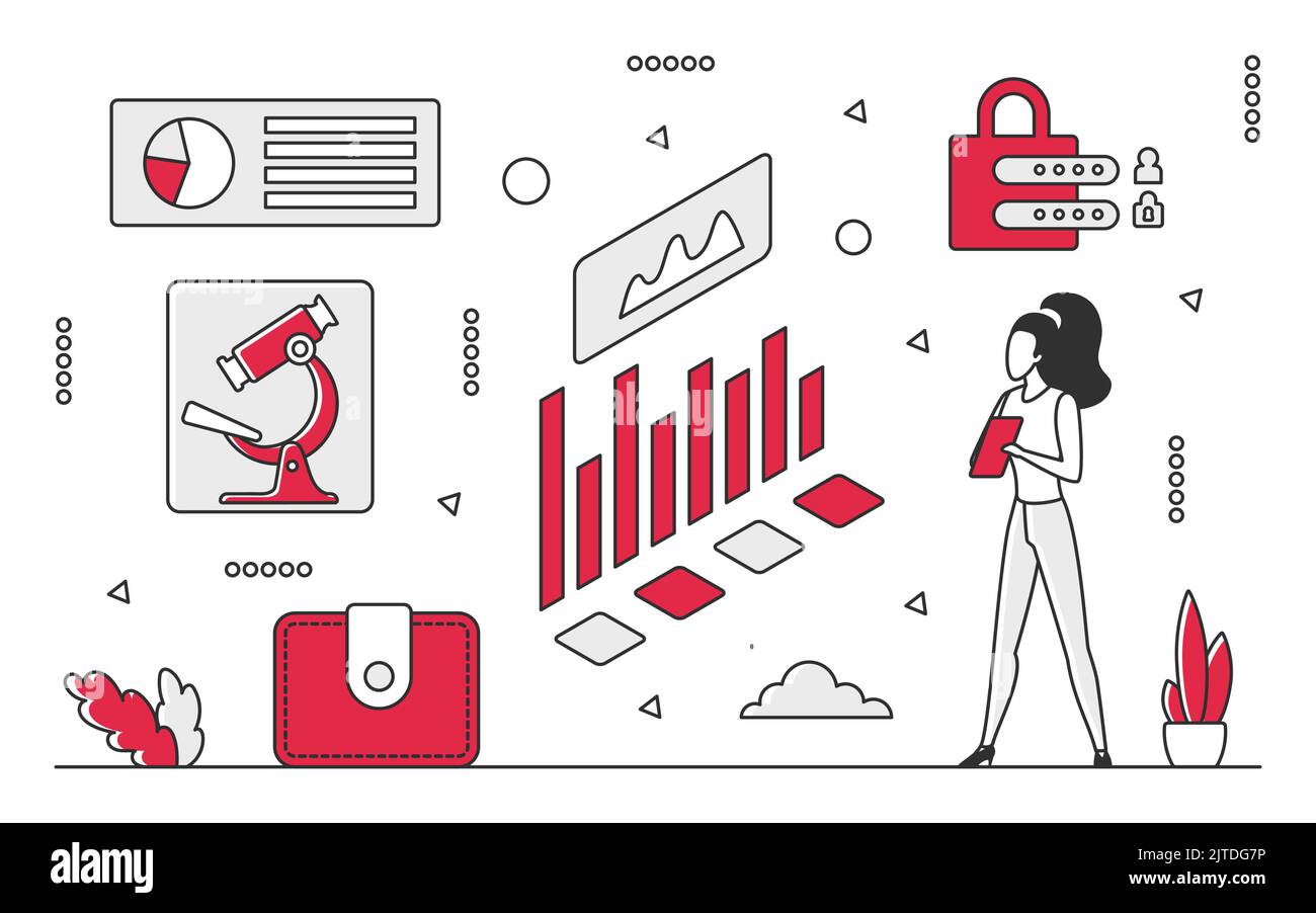 Science laboratory researcher. Scientist observation and investigation ...