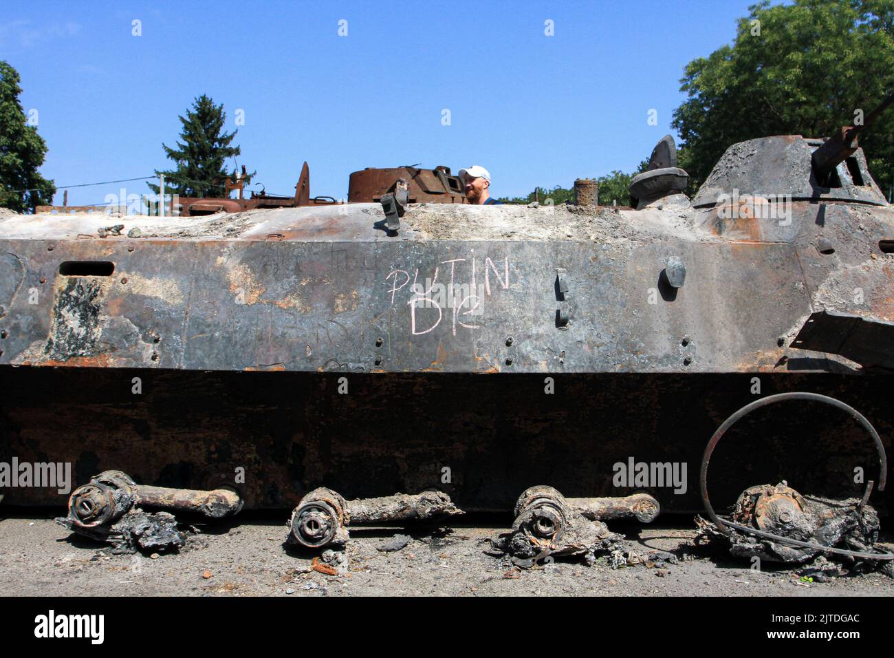Odessa, Ukraine. 27th Aug, 2022. An inscription ''Putin die'' seen on ...