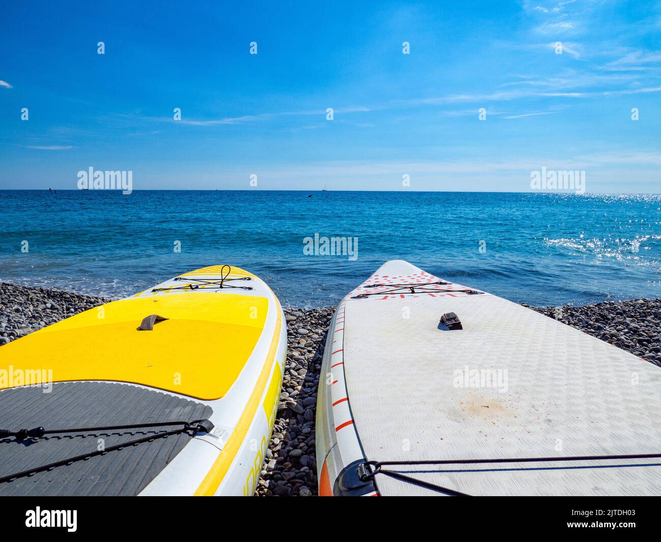 Sup table on a seaside Stock Photo - Alamy