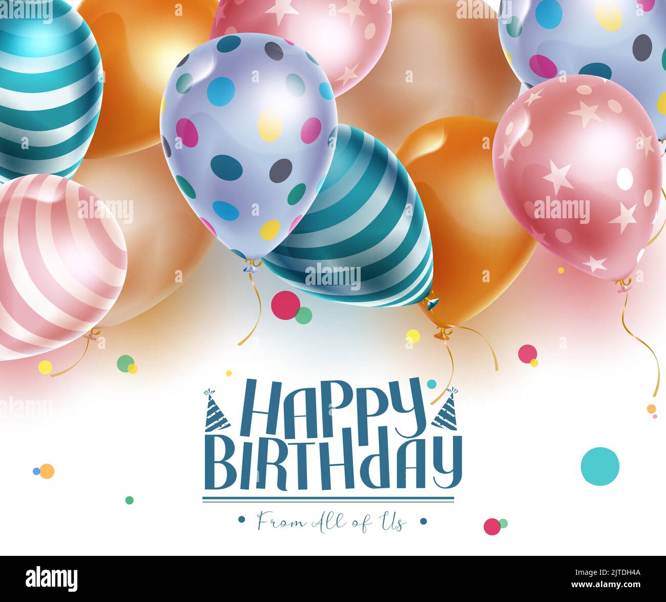 Happy birthday vector background design. Happy birthday greeting text ...
