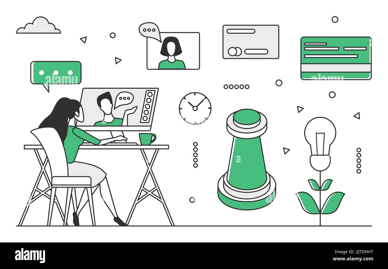 Task solution team collaboration. Business teamworking and ...