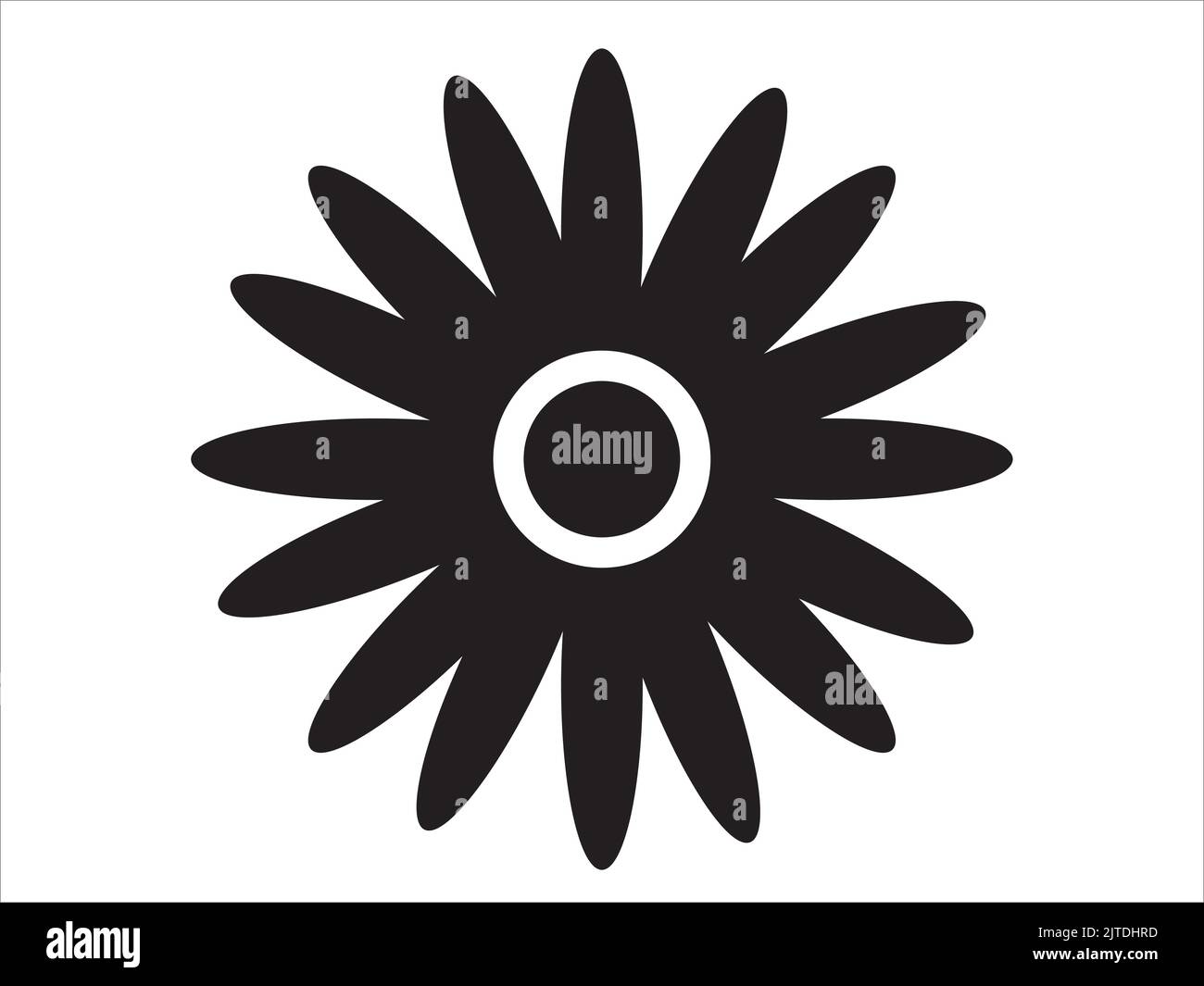 Chamomile in the doodle style. Hand-drawn silhouette of pharmacy flower ...