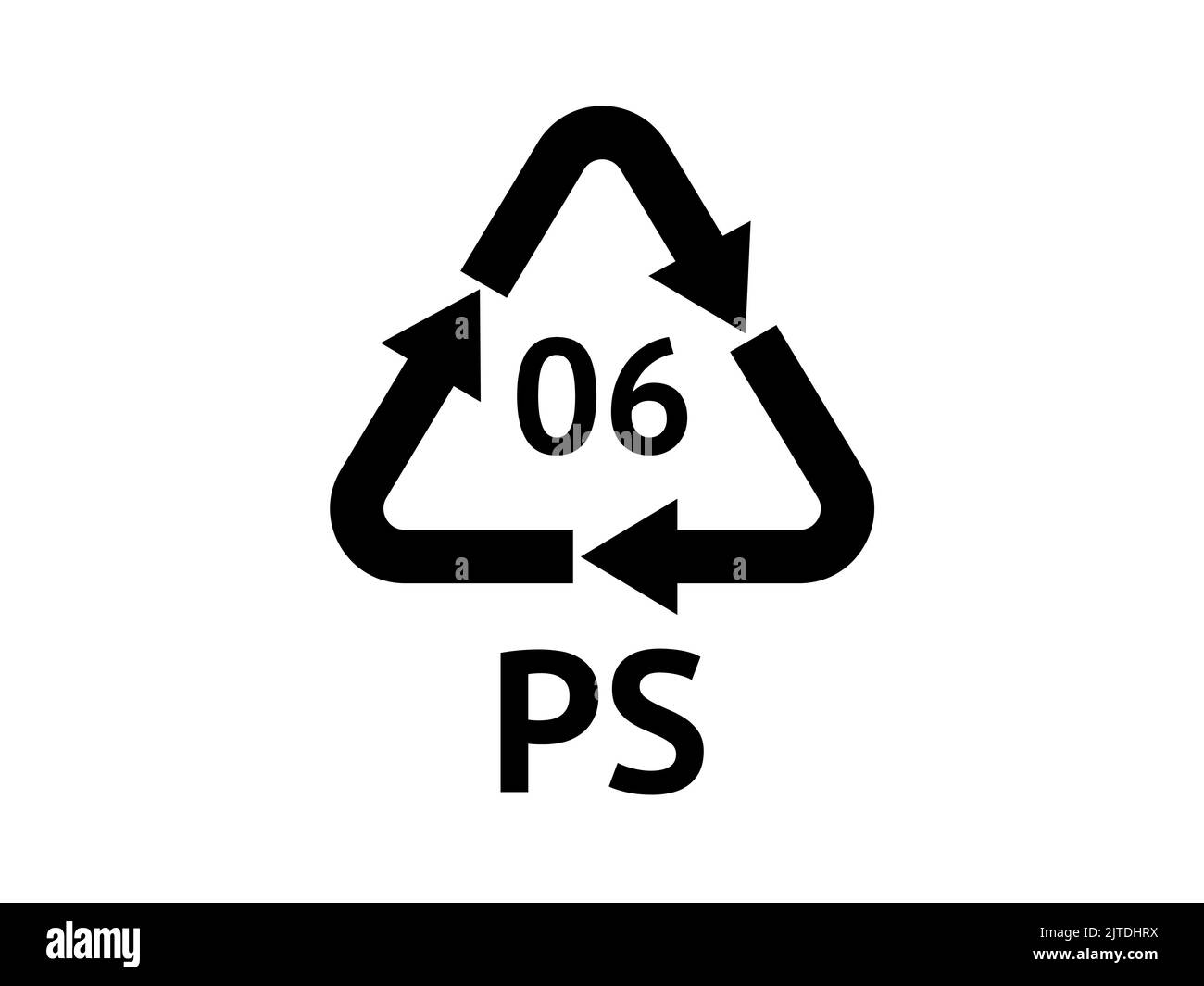 Plastic Recycling codes. Recycling symbol on an isolated background ...