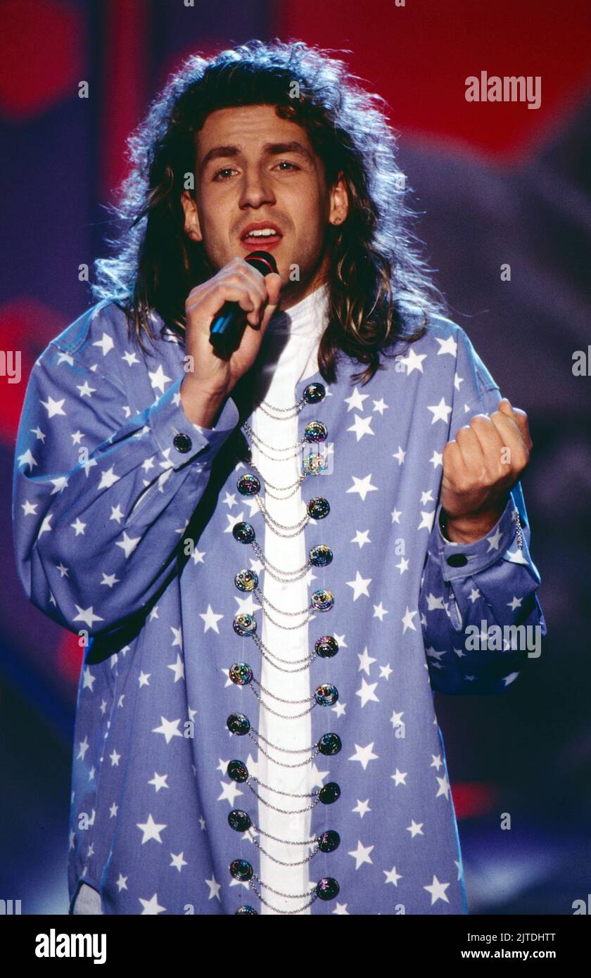 Hitparade, ZDF Musiksendung, Auftritt von Schlagersänger Andre Stade ...