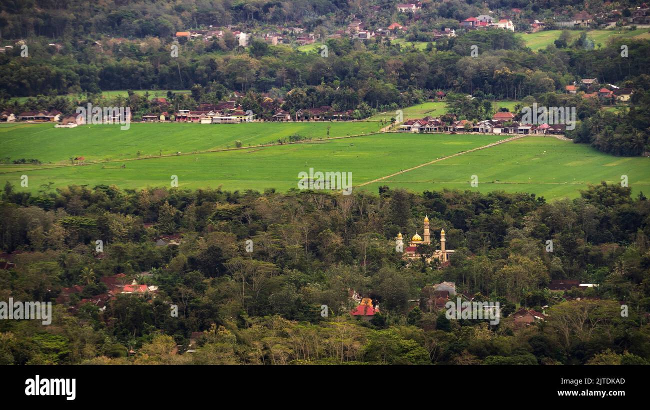 Landscape Arial view of village in Trenggalek, East Java, Indonesia Stock Photo - Alamy