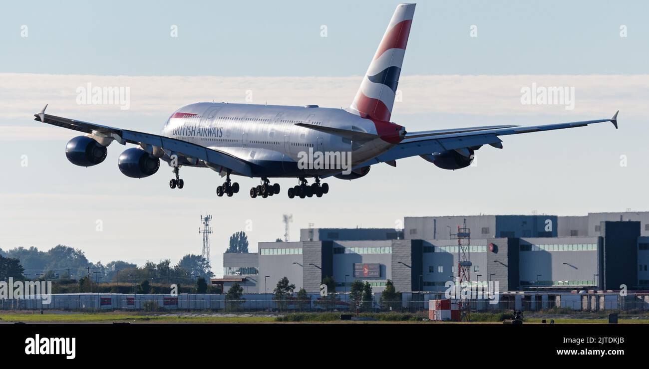 Richmond, British Columbia, Canada. 29th Aug, 2022. A British Airways ...