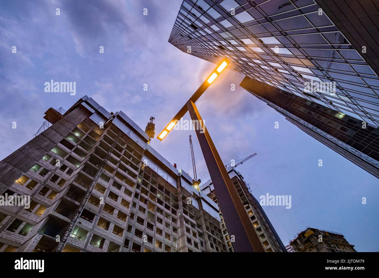 Russia, Moscow. Construction of new buildings Stock Photo - Alamy