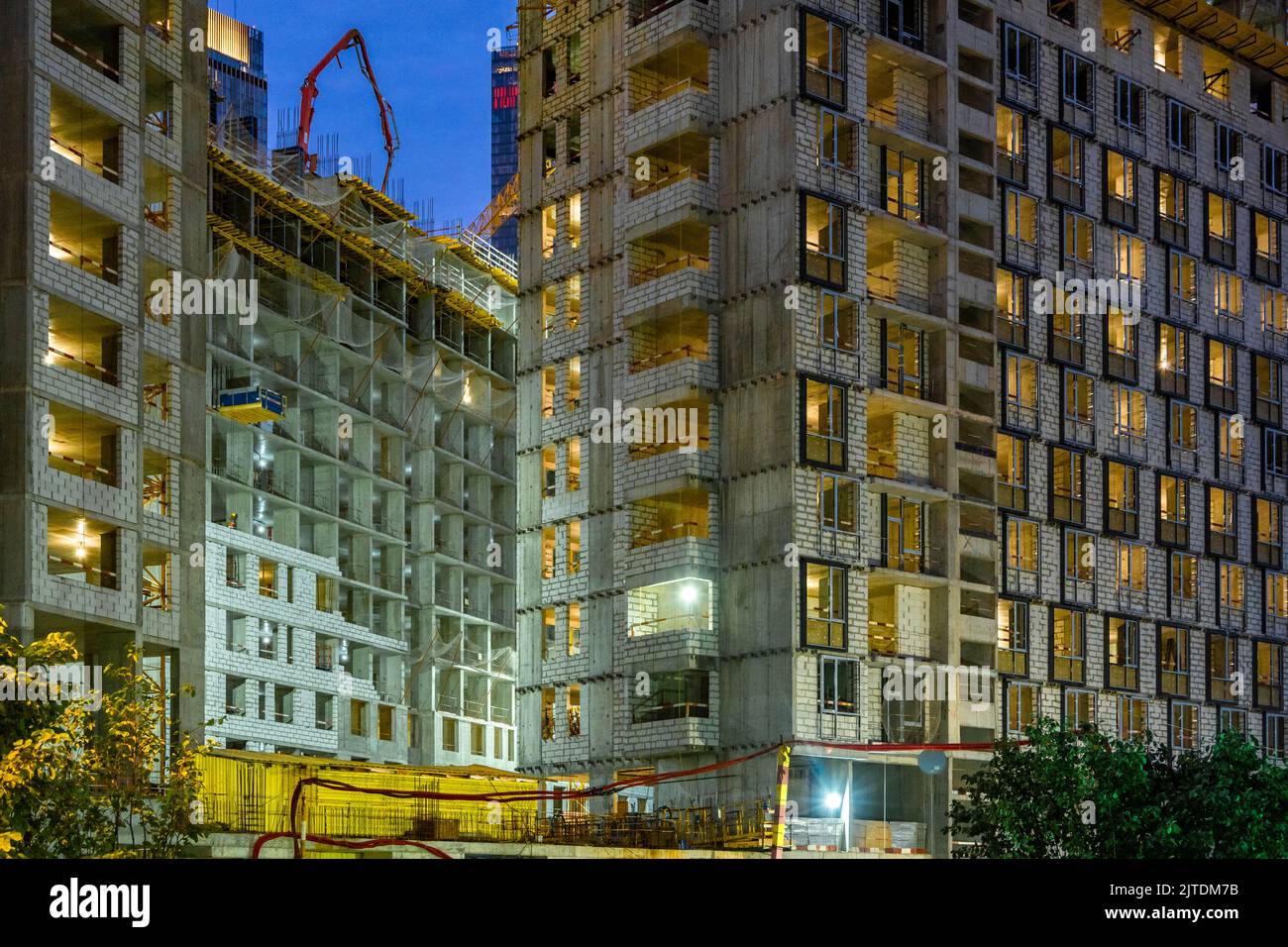 Russia, Moscow. Construction of new buildings Stock Photo - Alamy