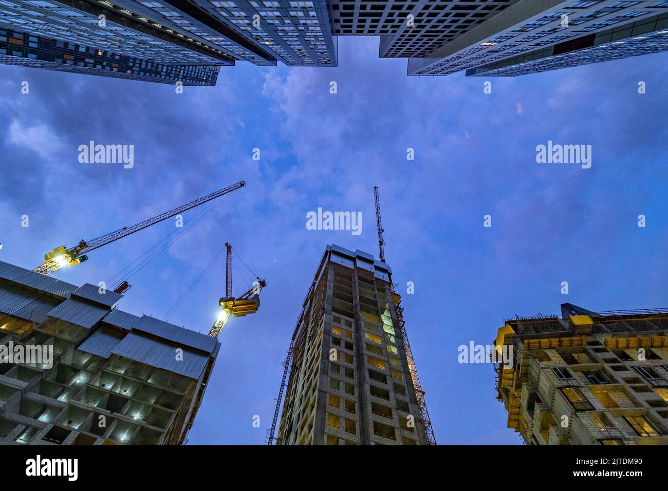 Russia, Moscow. Construction of new buildings Stock Photo - Alamy