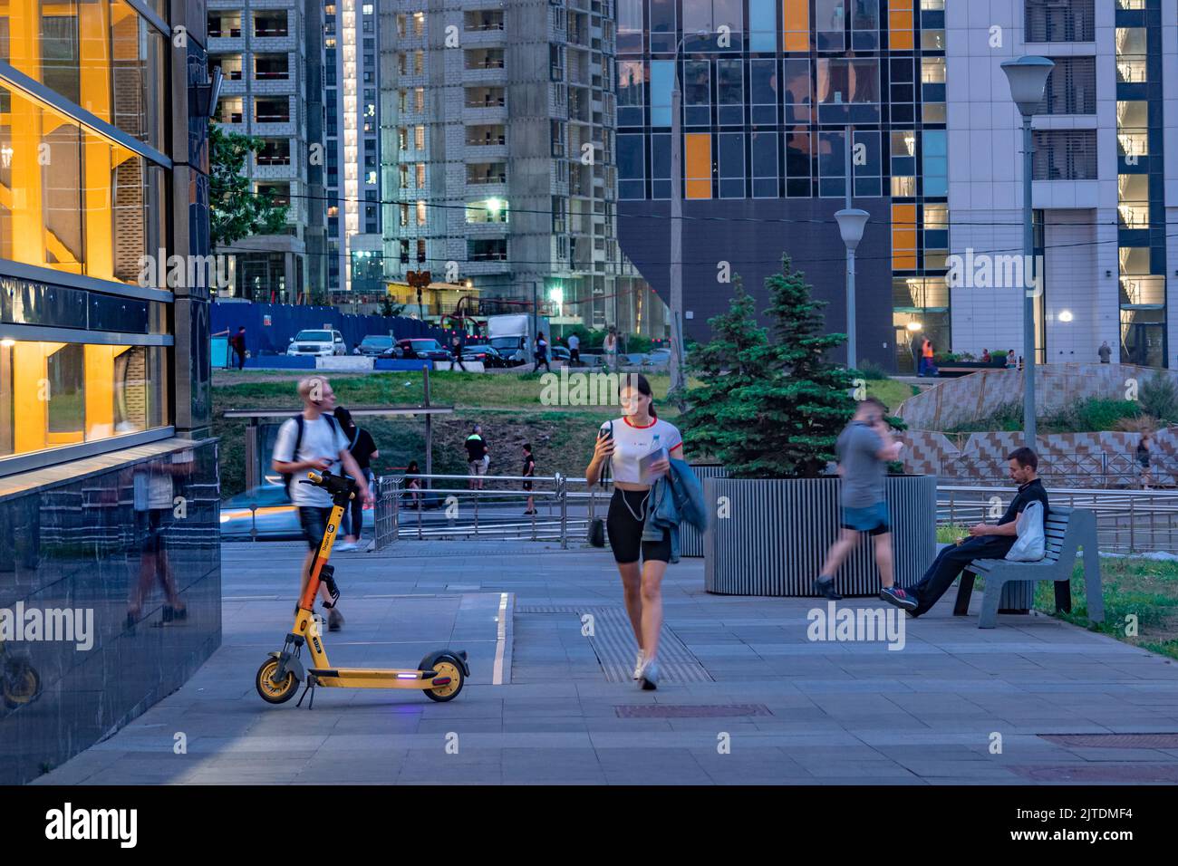 Russia, Moscow. Construction of new buildings Stock Photo - Alamy