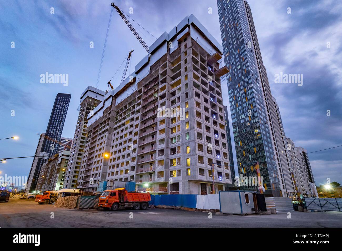 Russia, Moscow. Construction of new buildings Stock Photo - Alamy