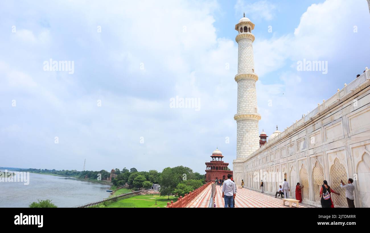 The View of Yamuna River near Taj Mahal. Agra, Uttar Pradesh, India ...