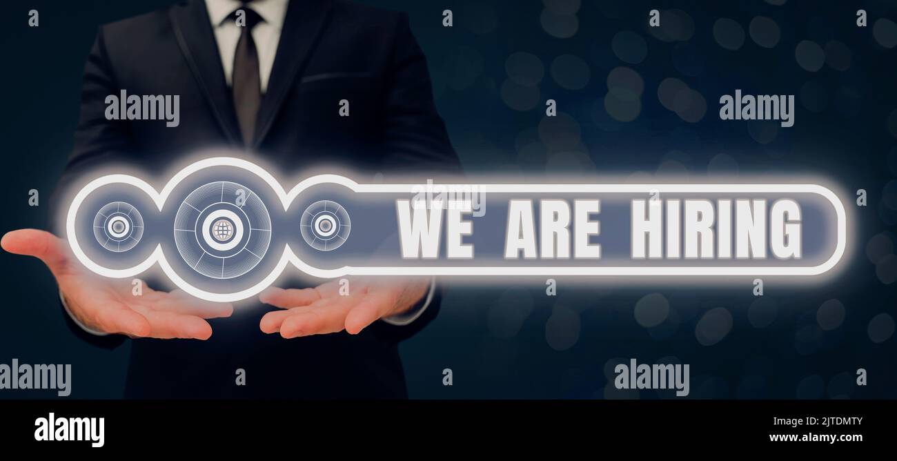 Inspiration showing sign We Are Hiring. Concept meaning Workforce ...