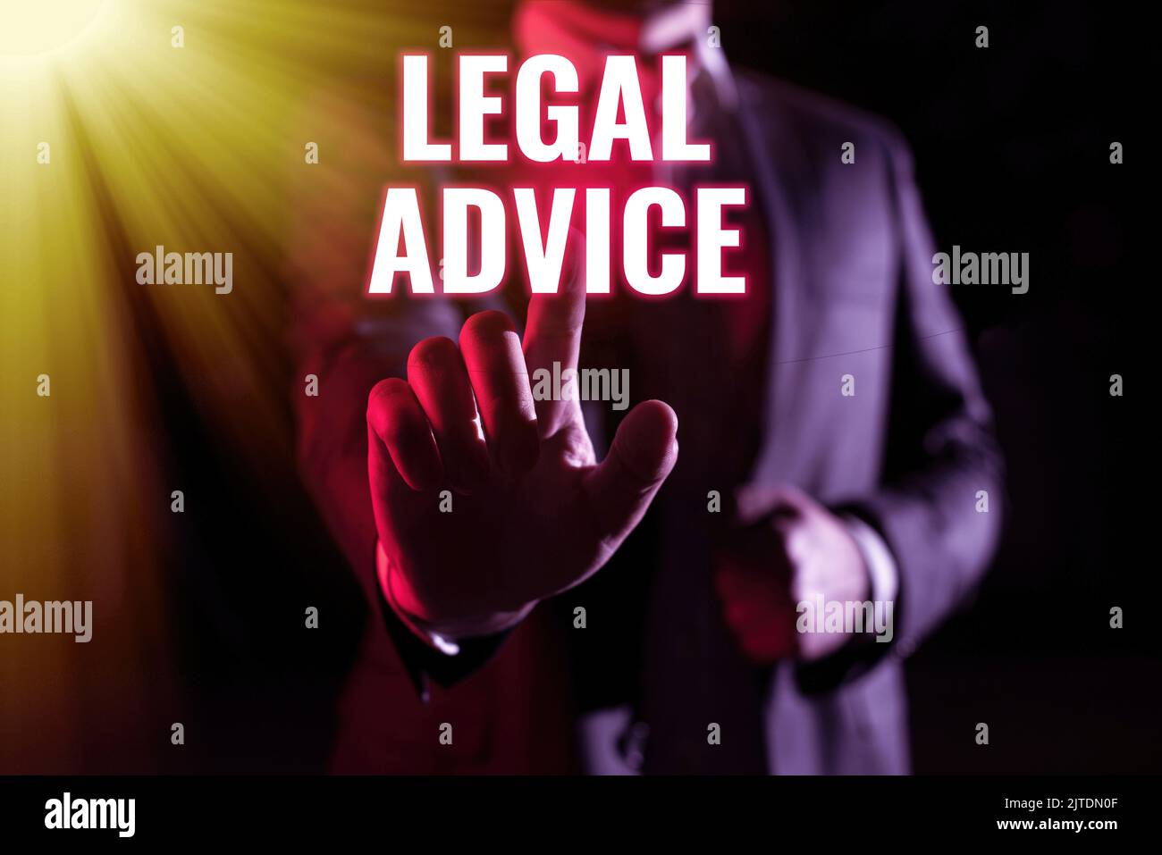 Sign displaying Legal Advice. Internet Concept Recommendations given by ...
