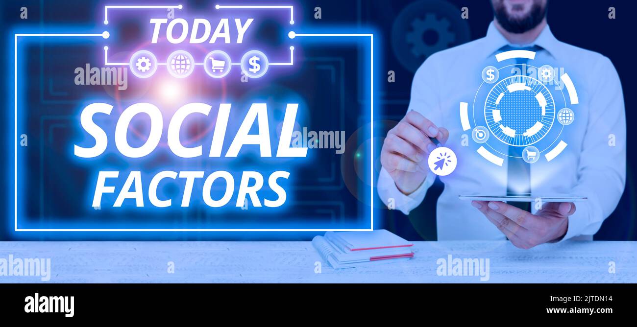 Text caption presenting Social FactorsThings that influences lifestyle ...