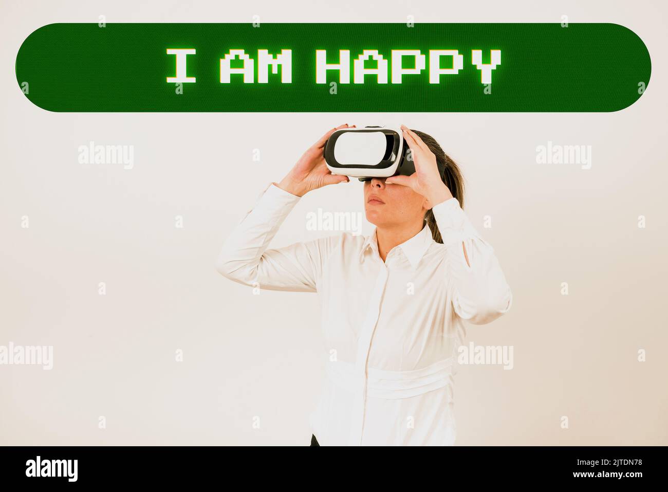 Sign displaying I Am Happy. Business overview To have a fulfilled life ...