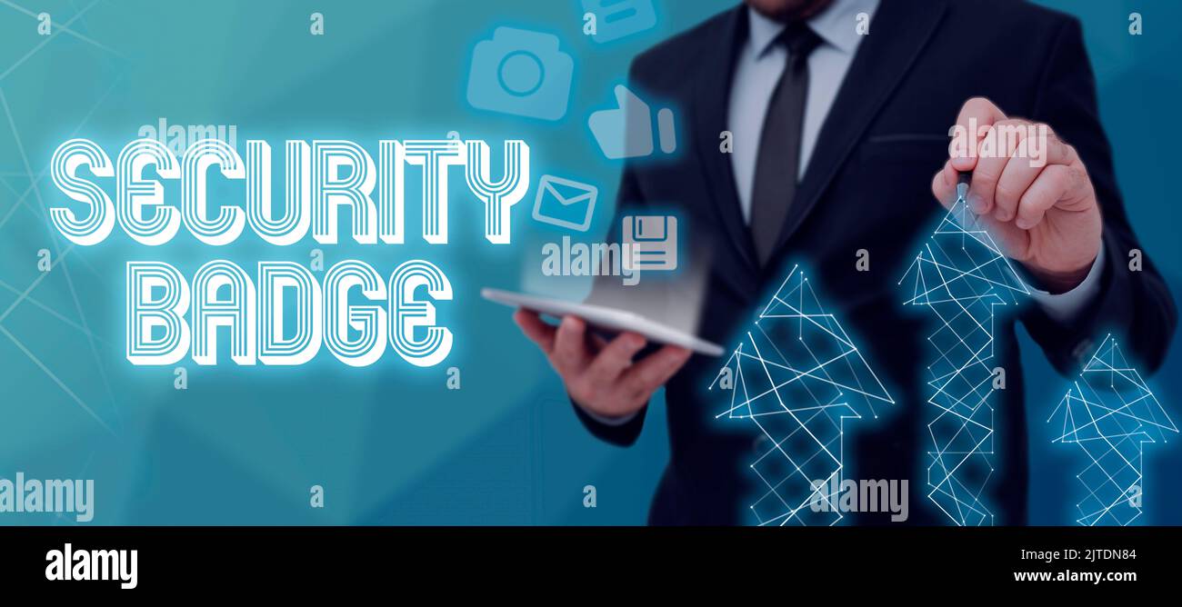 Conceptual display Security BadgeCredential used to gain accessed on ...