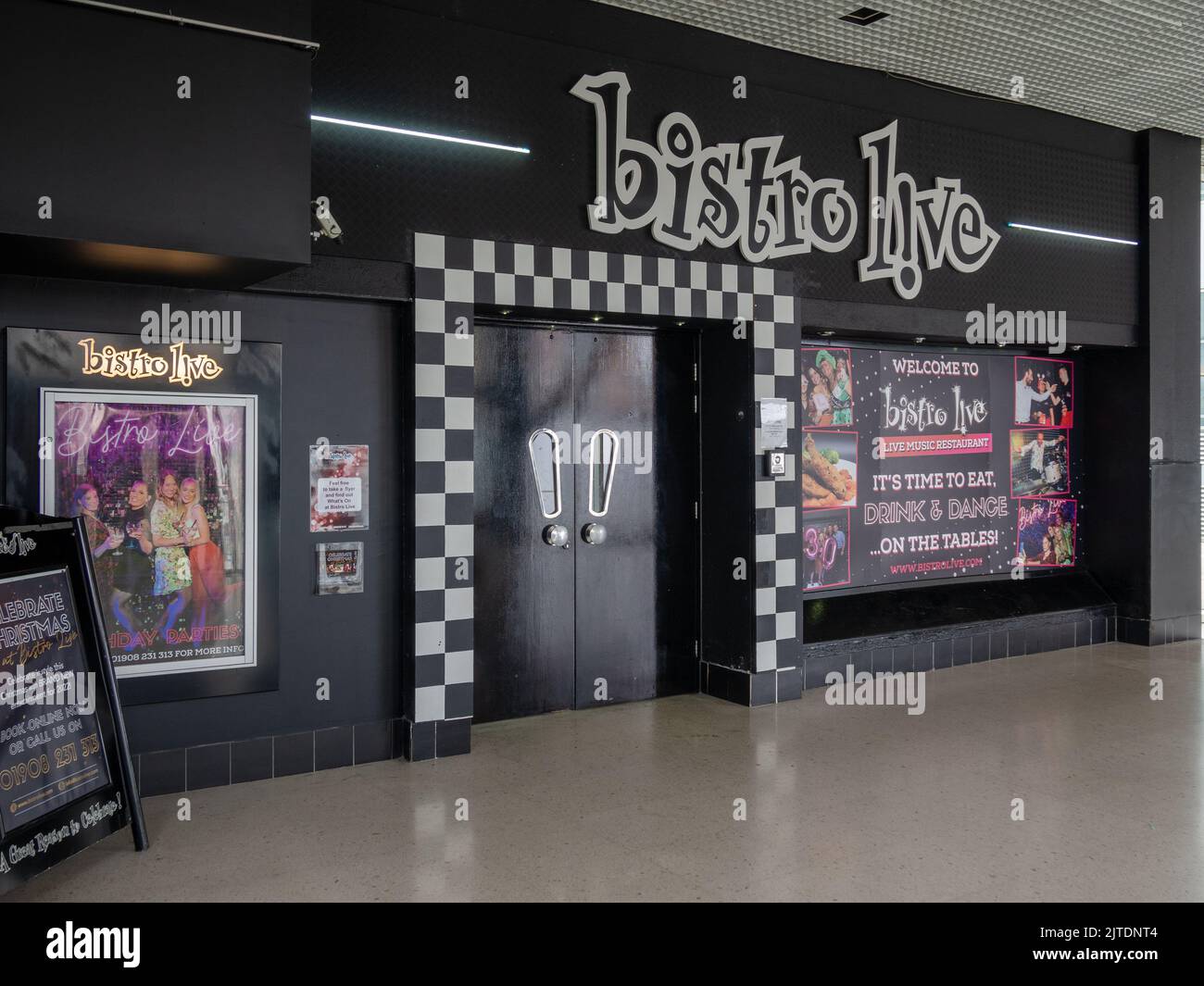 Frontage of Bistro Live, an eating, drinking and dancing venue that ...