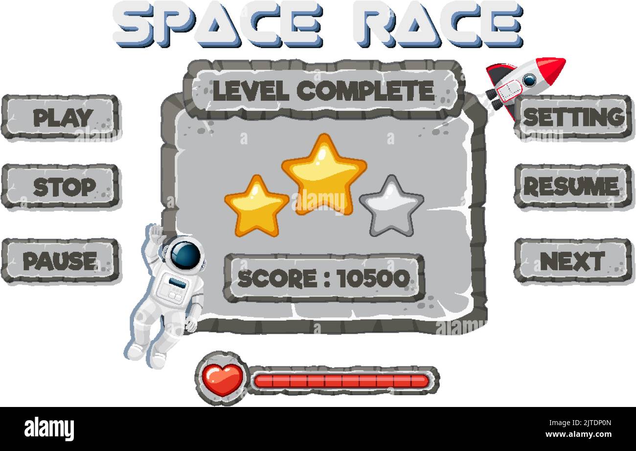 Game element template design set illustration Stock Vector Image & Art ...